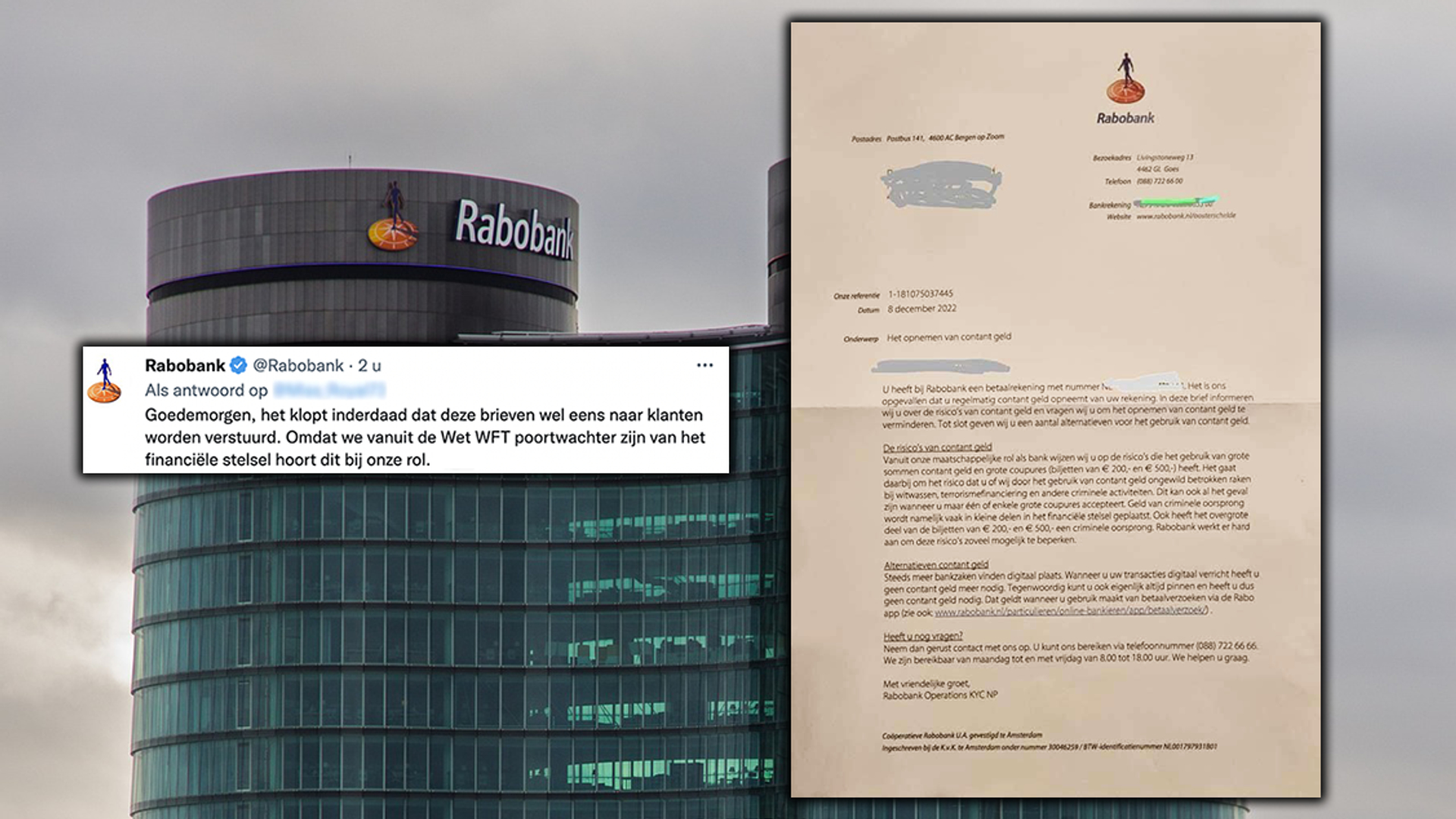 Rabobank stuurt klant brief over opnemen contant geld: hoe zit dat? - Kassa - BNNVARA